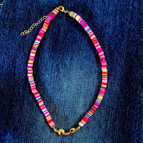 Jewelry | Necklace Shell Pink Vibrant Colors | Poshmark